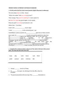 Taller de Inglés presente continuo - Docsity