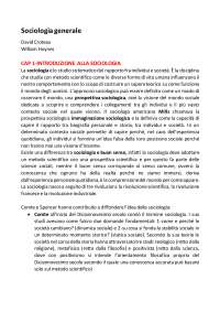 Sociologia- libro "Sociologia Generale" di Croteau e Hoynes - Docsity