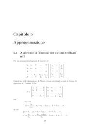 Algoritmo di Thomas per sistemi tridiagonali - Docsity