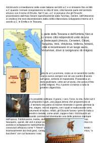 Storia degli etruschi schema riassunto - Docsity