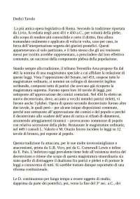 Le XII Tavole, storia, descrizione, metodo - Docsity