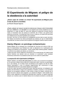 El Experimento de Milgram: el peligro de la obediencia a la autoridad ...