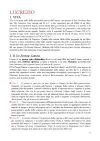 Riassunto poeta Lucrezio - Docsity