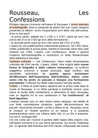 Jean Jacques Rousseau, Les Confessions, Préambule - Docsity