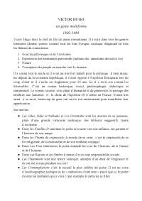 Victor Hugo riassunto in francese - Docsity