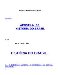 APOSTILA HISTÓRIA DO BRASIL - Docsity