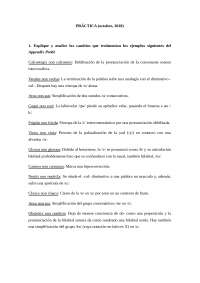1. Explique y analice los cambios que testimonian los ejemplos ...