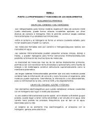 Propiedades y funciones de los bioelementos - Docsity