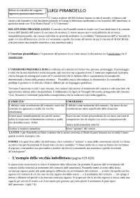 Luigi Pirandello e la poetica dell'Umorismo - Docsity