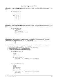 Exercices d’algorithmie - Docsity