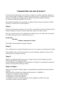 Comment faire une note de lecture? - Docsity