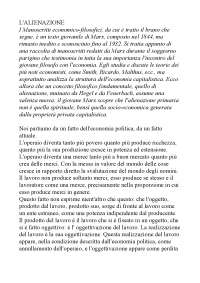 L'alienazione secondo Marx - Docsity