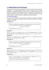 FUNCIONES Y OPERACIONES CON FUNCIONES ELEMENTALES - Docsity