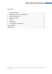 Supuraciones pleuropullmonares - Docsity