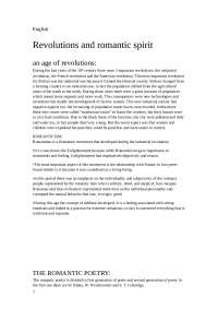 Romanticism, Blake and Wordsworth - Docsity