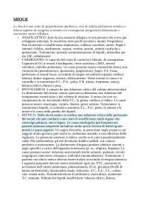 LO SHOCK E I VARI TIPI DI SHOCK - Docsity