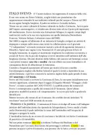 Italo Svevo, vita, storie e opere - Docsity