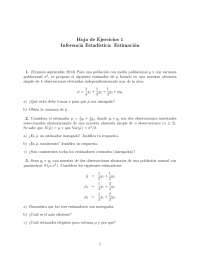 Hoja de ejercicios de Econometria - Docsity