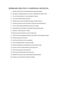 CONDITIONAL SENTENCES - Docsity