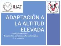 Adaptacion a la altitud elevada - Docsity