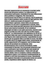 Breve Riassunto Socrate - Docsity