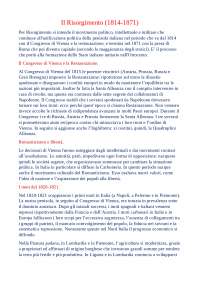 Il Risorgimento Italiano - Docsity