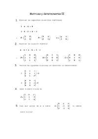 Ejercios de matrices - Docsity