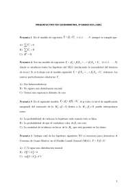 Econometria preguntas examen - Exámenes de Econometría - Docsity