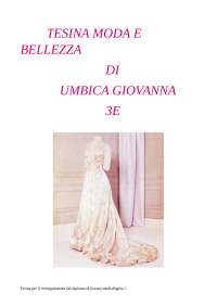 Tesina moda e bellezza di UMBICA GIOVANNA - Docsity