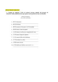 REPASO PRESENTE INDICATIVO - Spagnolo - Docsity