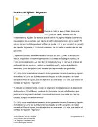 Bandera del Ejercito trigarante de 1821 - Docsity