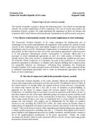 POSITION PAPER NAZIONI UNITE - Docsity