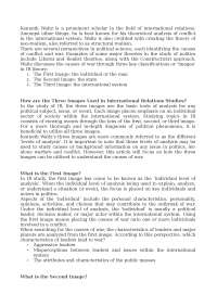 Kenneth Waltz's level of analysis.docx - Docsity