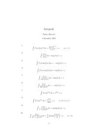 Formule matematiche integrali | Appunti di Matematica Generale | Docsity