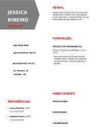 Modelo de curriculo para estagio - Docsity