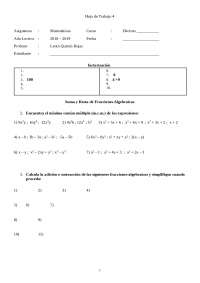 Mcm de polinomios miscelanea | Ejercicios de Matemáticas - Docsity