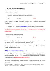 Modello lineare bivariato - Docsity