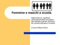 Maschi e femmine differenze di genere - Docsity