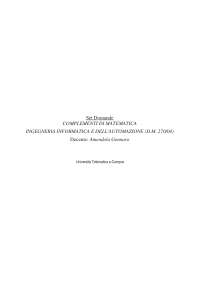 Set domande di Complementi di Matematica (prof Amendola) eCampus - Docsity