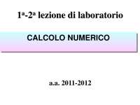 Calcolo numerico metodi - Docsity