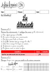 Les-determinants-CM1 - Docsity