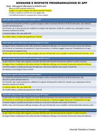 Domande e risposte di programmazione di app - eCampus | Panieri di Sviluppo di Applicazioni Web ...
