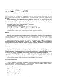 Giacomo Leopardi e il pessimismo - Docsity