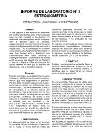 ESTEQIOMETRIA INFORMES DE LABORATORIO - Docsity