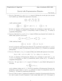 Esercizi Algoritmi 3 parte - Docsity