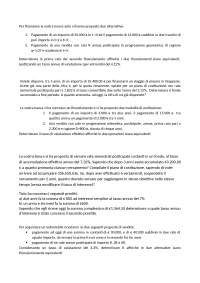 Prova esame Matematica finanziaria - Docsity