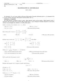 Temi d'Esame Matematica Generale - Docsity