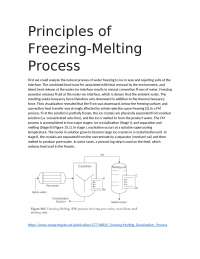 Principles of Freezing - Docsity