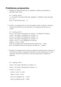 Actividades propuestas para programación con Python - Docsity