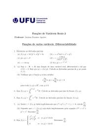 Lista de exercicios de calculo 2 - Docsity